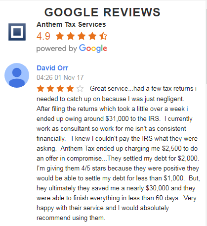 Anthem Tax Services - Accredited Tax Resolution Specialists